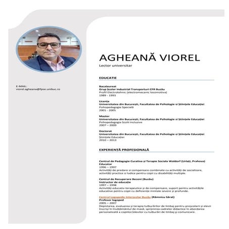 CV Agheană Viorel | PDF