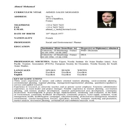 Cv ahmed saleh | DOCX