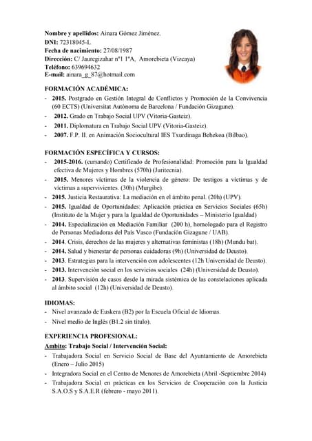 Cv lorena | PDF