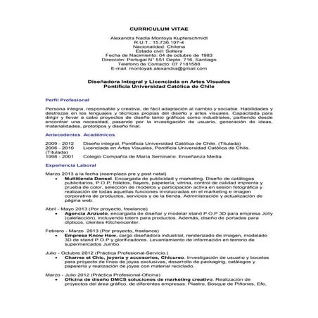 Cv alexandra montoya | PDF