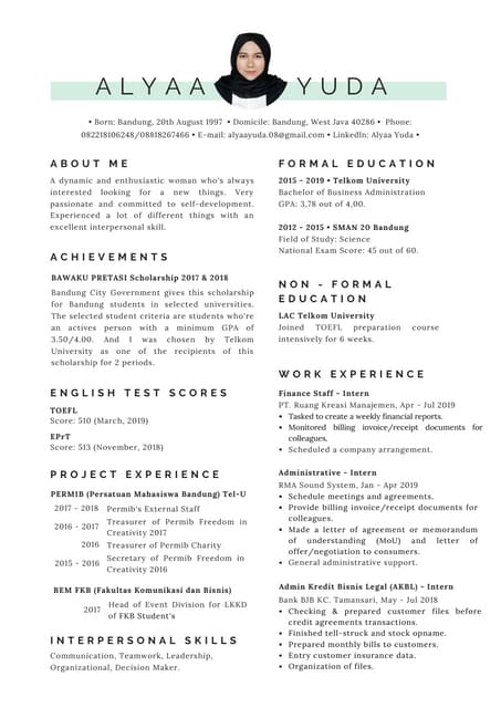 CV Amalia Ramadhani | PDF