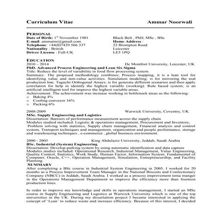 Cv ammar noorwali | PDF