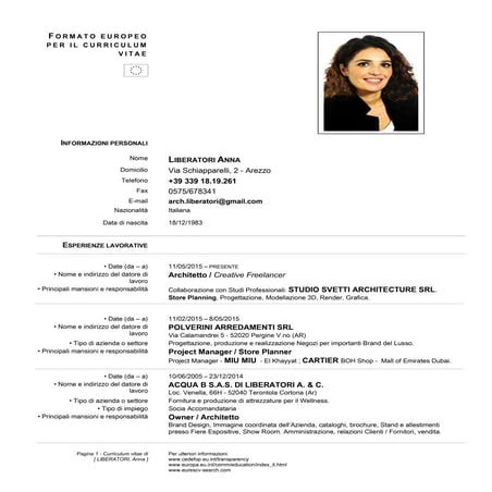 Cv Anna Liberatori 2017 | PDF