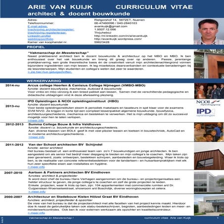 CV Arie van Kuijk | PDF