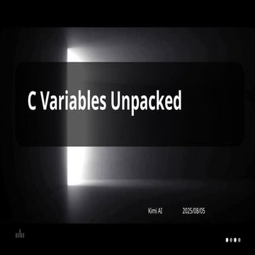 C Variables Unpacked of C programming language | PPTX