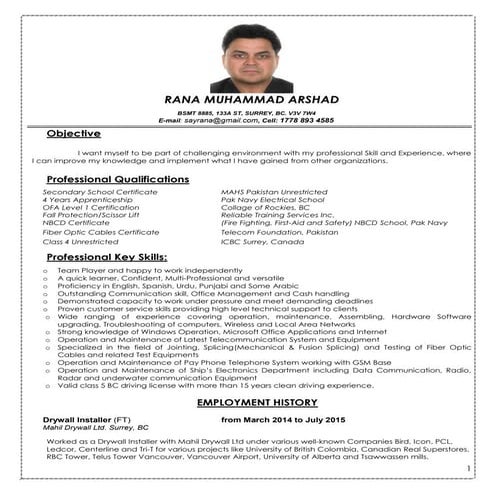 CV Arshad | PDF