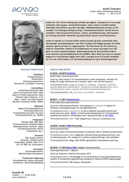 NORWEGIAN profilbeskrivelse | PDF