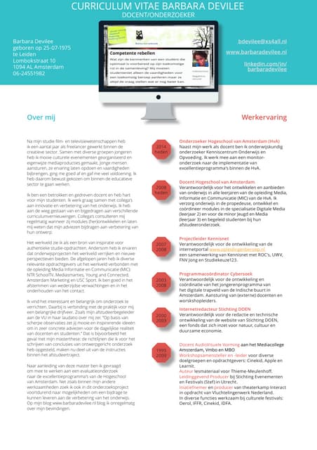 Cv Ellen Pronk 2013 | PDF