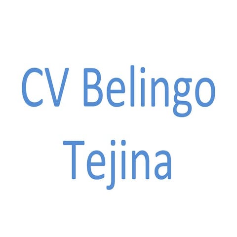 Cv belingo tejina | PPS
