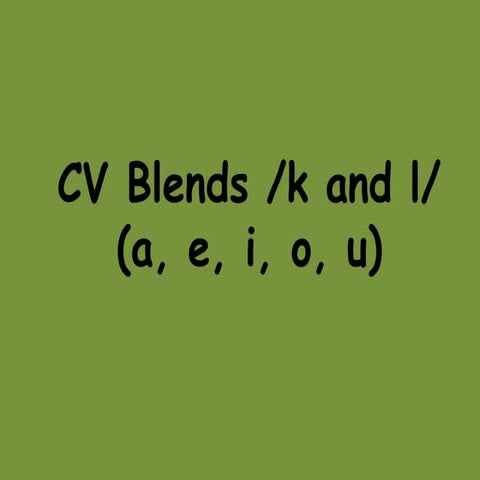 Cv blends k and l ppt | PPTX