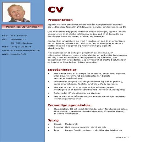 Cv bo ssørensen_2015 | PDF
