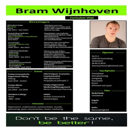 Cv bram wijnhoven | PDF
