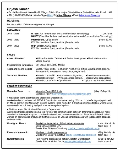 Resume generator2 | PDF