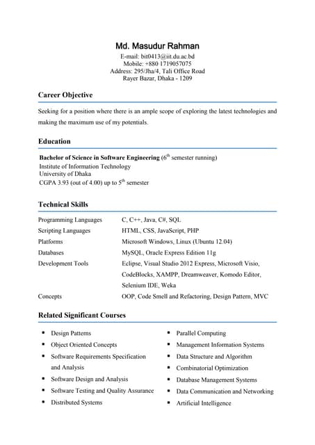 Shahrukh CV | PDF