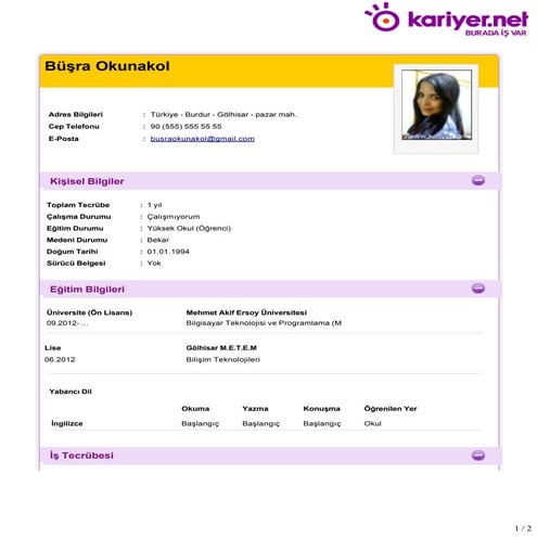 Cv emre atmaca | PDF