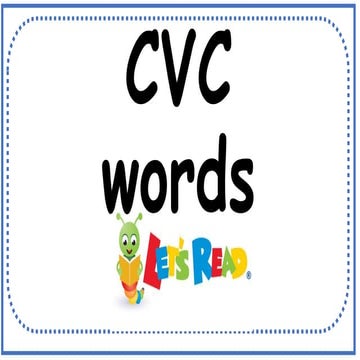 Fuller Method -CVC Reading Chart........ | PPTX