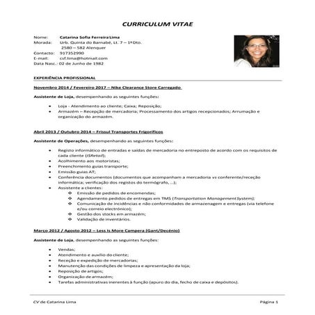 C.v europass português | PDF