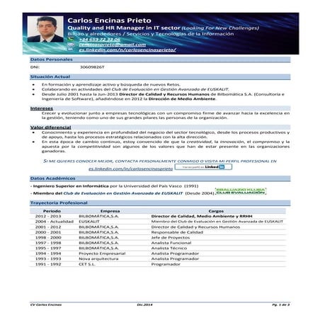 CV EPC 2014 | PDF