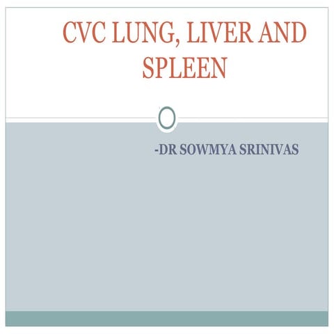 Cvc lung, liver and spleen | PPT