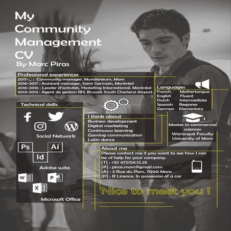 Cv community manager marc piras | PDF