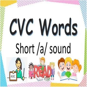 cvc short a sound example cat, jan van .pptx