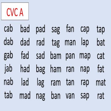 CVC,WORD FAMILIES.pptx