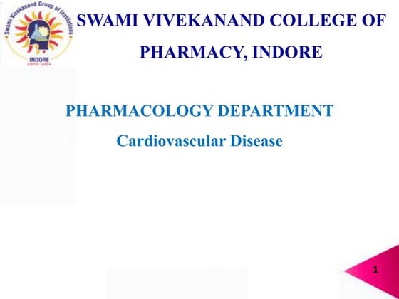 Cardiovascular Pharmacology | Definition | Disorders | Drugs | PPT
