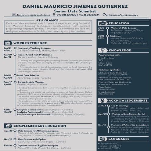 Cv daniel jimenez english version | PDF