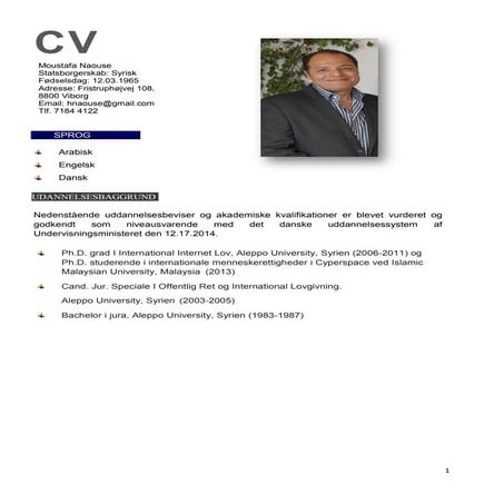 Cv dansk | PDF