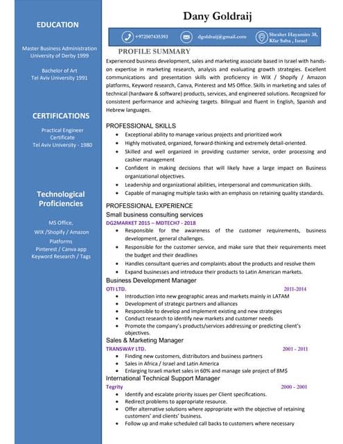 DR de la Sierra CV_final | PDF