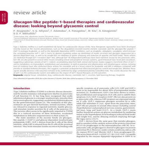 GLP 1 E GIP: DIFERENÇAS E SEMELHANÇAS | PDF