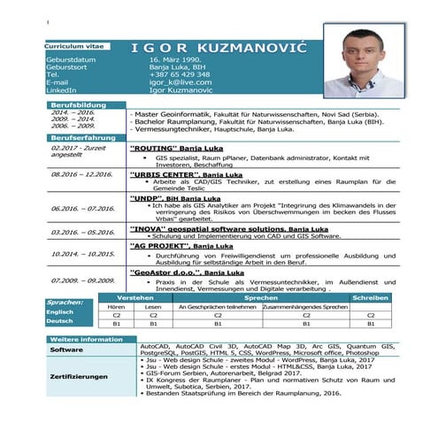 Igor Cv - Deutsch | PDF