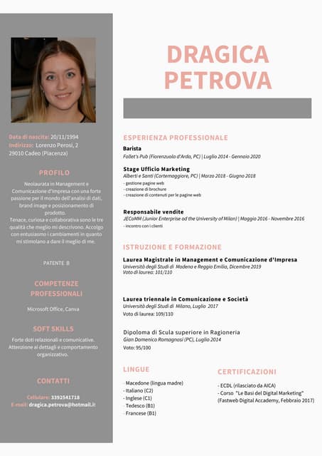 CV Francesca Fattibene | PDF