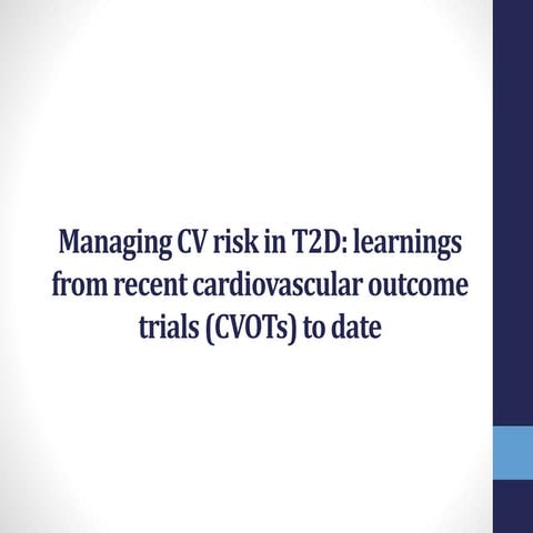Cvd risk in t2 d patients | PPTX