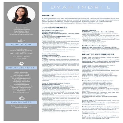 Curriculum Vitae - Dyah Indri Lestari (2025) | PDF