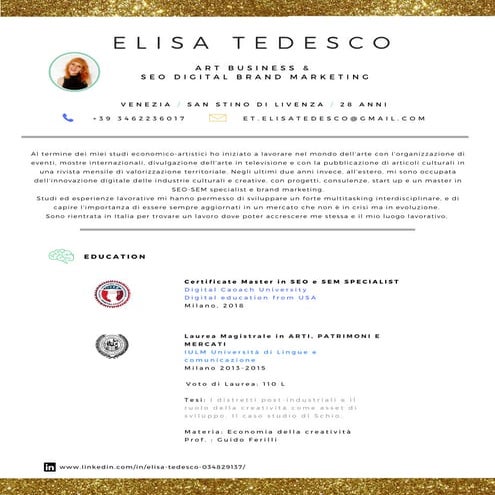 Cv Elisa Tedesco IA | PDF