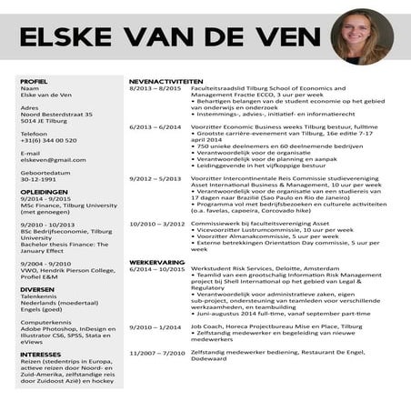 CV Elske van de Ven | PDF