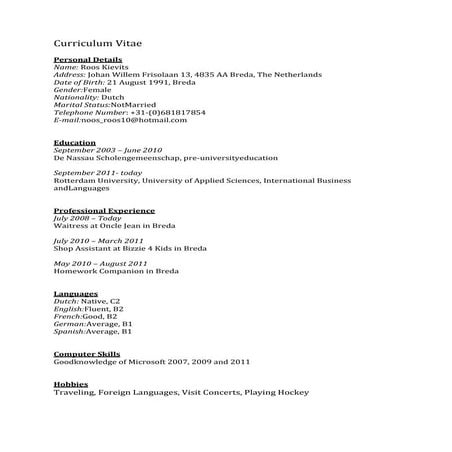 CV English | DOCX