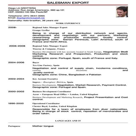 Cv English | DOC | Business | Business and Finance
