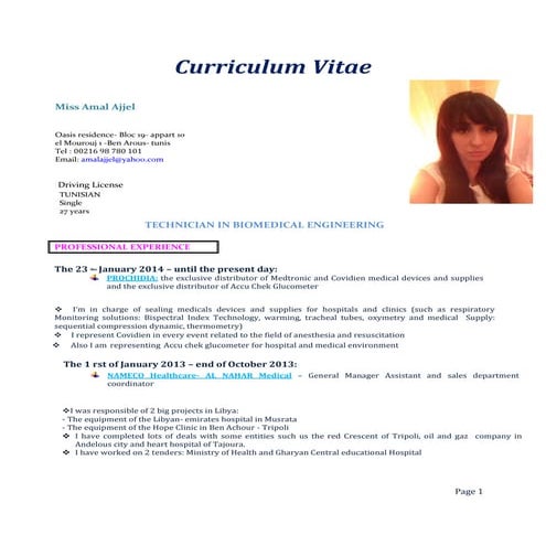 Cv english 2016 | PDF