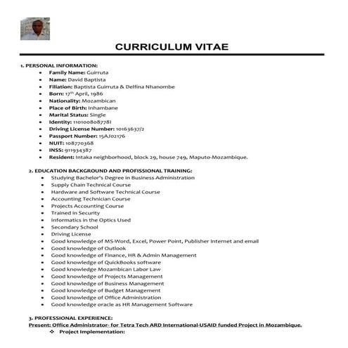 Curriculum Vitae/Résume - Abiy T. Kibret | PDF