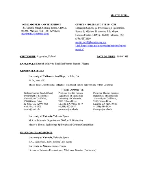 Margherita Corina -resume english- | PDF