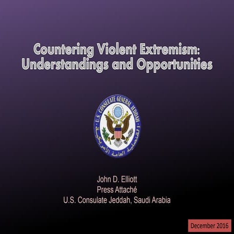 Countering Violent Extremism: Understandings and Opportunities | PPT