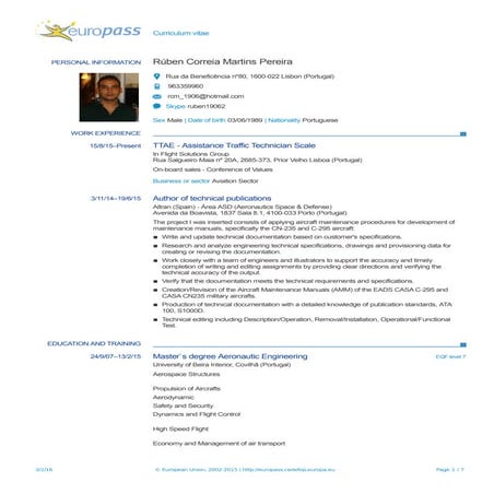 Curriculum Vitae in English | PDF