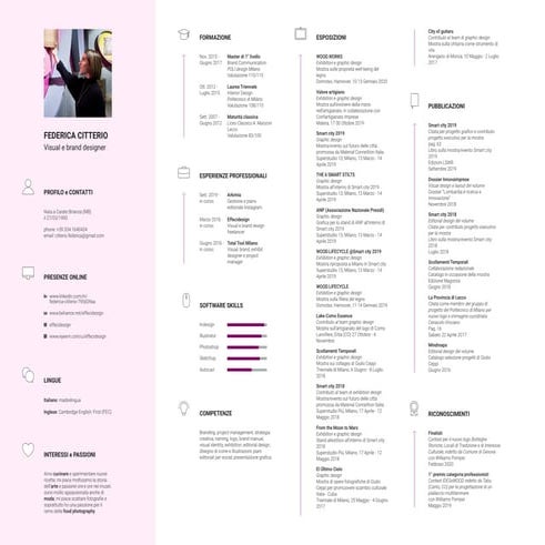 Federica Citterio CV 2020 | PPT