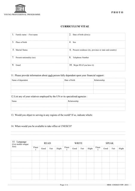 CV Format | DOCX | Careers