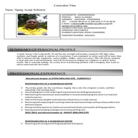 Cv for solomon n | DOCX