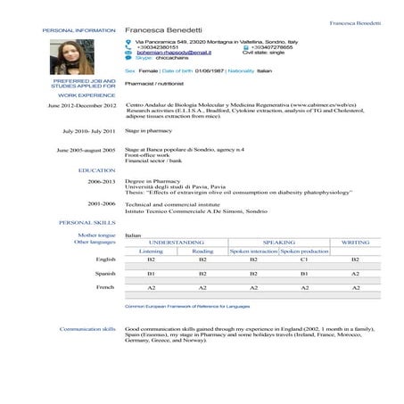 Curriculum Vitae | PDF