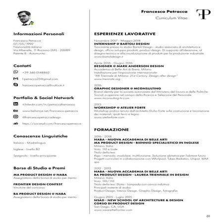 Cv Francesco Petracca 2018 | PDF