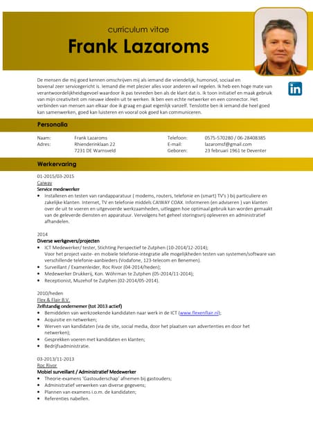 Curriculum vitae r.f. berkhof | PDF